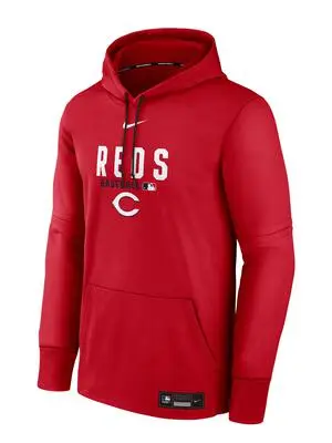 Nike Cincinnati Reds Authentic Collection Therma Pullover Hoodie - Red