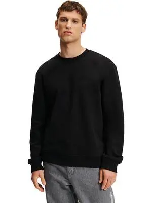 Karl Lagerfeld Embroidered Crewneck Sweatshirt - Black