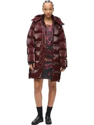 KL JEANS Jeans Longline Puffer Jacket - Zinfandel