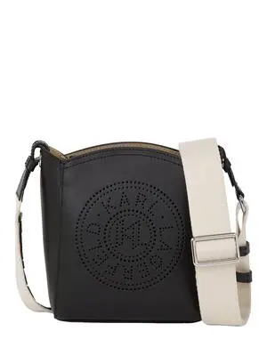 KARL LAGERFELD Karl Lagerfeld K/Circle Small Bucket Bag In Black Leather