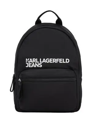 Karl Lagerfeld Logo Nylon Backpack - Black