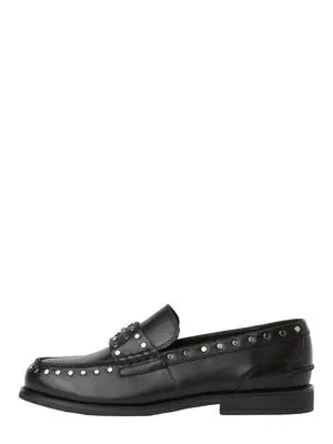 KL JEANS Mia Studded Loafers - Black/silver