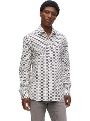 Karl Lagerfeld Monogram Shirt - White/black