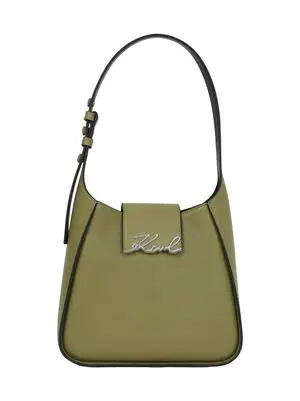 Karl Lagerfeld Karl Lagerfeld K/Signature Hobo Bag In Smooth Leather Cedar