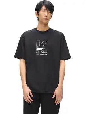 Karl Lagerfeld Ikon K-initial T-shirt Black