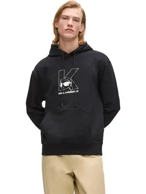 Karl Lagerfeld Ikon K-initial Hoodie - Black
