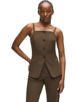 Karl Lagerfeld Square-neck Waistcoat - Java