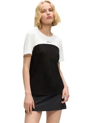 Karl Lagerfeld Signature Logo T-shirt - White/black