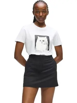 Karl Lagerfeld Portrait T-shirt - White