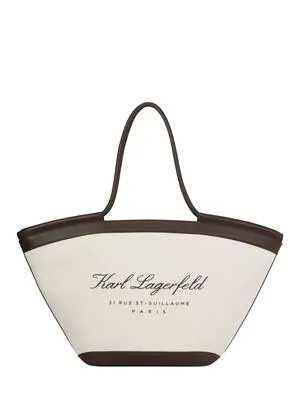 Karl Lagerfeld Large Beach Tote Bag - Natural