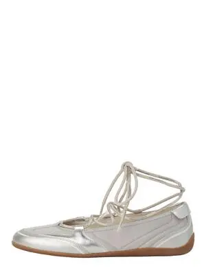 Karl Lagerfeld Altia Ballerina Flats - Silver