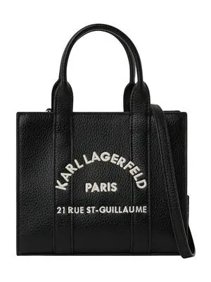 Karl Lagerfeld Rue St-guillaume Mini Tote Bag - White/black