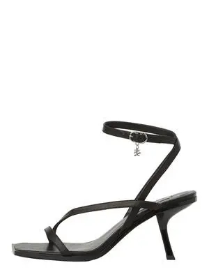 Karl Lagerfeld Karmel Heeled Ankle Strap Sandals - Black