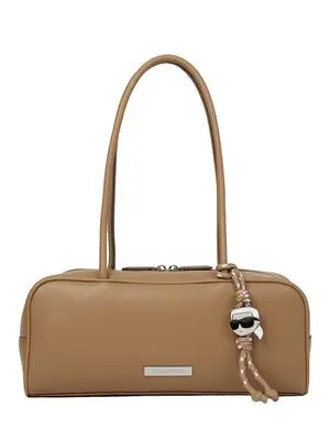 Karl Lagerfeld Ikon Smooth Rectangular Bag - Mushroom Brown