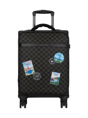 Karl Lagerfeld Ikon Monogram Trolley Case - Brown-monogram