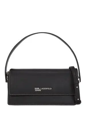 KL JEANS Jeans Metal Logo Top Handle Bag - Black