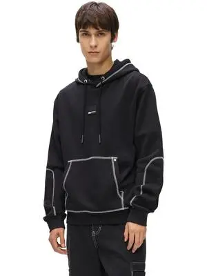 KL JEANS Jeans Contrast Stitch Hoodie - Black