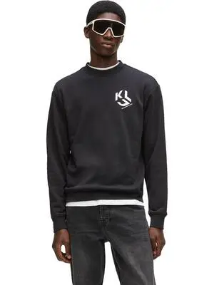 KL JEANS Jeans Monogram Sweatshirt - Black