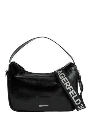 KL JEANS Jeans Glossy Mini Hobo Bag - Black