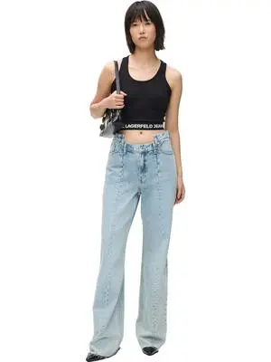 KL JEANS Jeans Seamed Mid-rise Relaxed Jeans - Light Blue