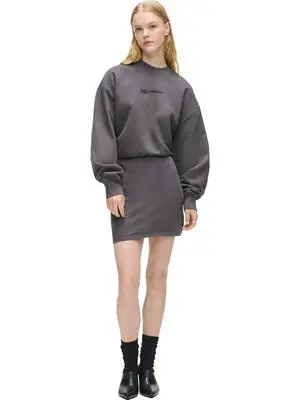 KL JEANS Jeans Mini Blouson Sweat Dress - Magnet