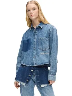 KL JEANS Jeans Boxy Denim Shirt - Mid Blue