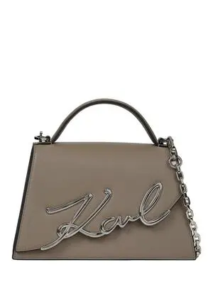 Karl Lagerfeld K/signature Medium Crossbody Bag - Ash Grey