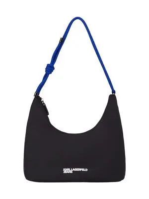 KL JEANS Cord Nylon Shoulder Bag - Black
