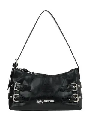 KL JEANS Buckle Shoulder Bag - Black