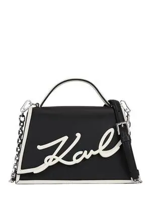 Karl Lagerfeld K/signature Small Crossbody Bag - Black/white