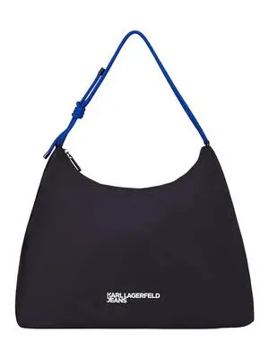 KL JEANS Jeans Large Cord Nylon Shoulder Bag - Black