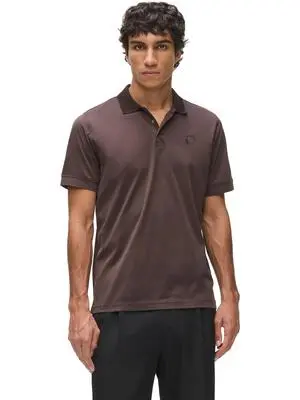 Karl Lagerfeld Square Snap Button Polo Shirt - Black/brow