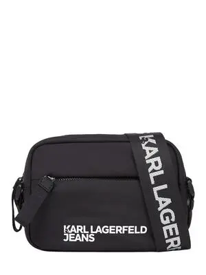 KL JEANS Jeans Logo Nylon Crossbody Bag - Black