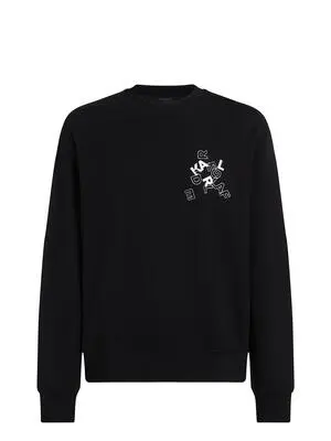 Karl Lagerfeld Logo Organic Cotton Sweatshirt - Black