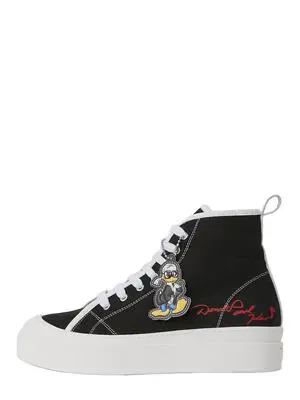 Karl Lagerfeld X Disney Donald Duck High-top Sneakers - Black