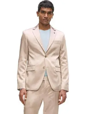 Karl Lagerfeld Satin Blazer - Camel