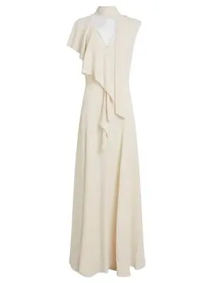 Karl Lagerfeld Viscose Ruffle-detail Maxi Dress - Pristine
