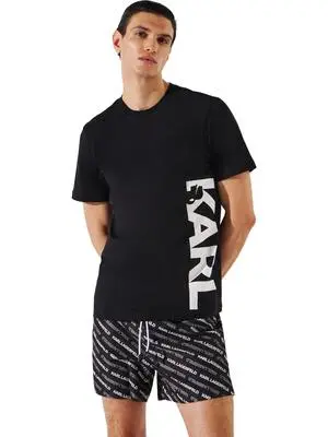 Karl Lagerfeld Logo Beach T-shirt - Black