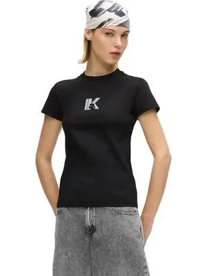 KL JEANS KL Jeans Slim Fit K Logo T-Shirt Black