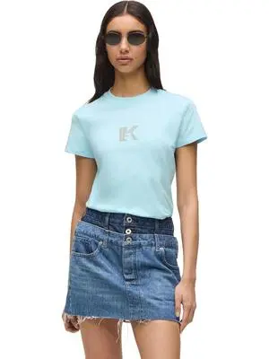 Karl Lagerfeld Slim Fit K Logo T-shirt - Corydalis Blue