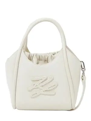 Karl Lagerfeld K/autograph Patch Mini Tote Bag - Off White