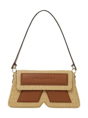 Karl Lagerfeld Karl Lagerfeld Ikon K Woven Shoulder Bag Natural-tan