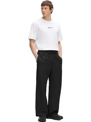 KL JEANS Jeans Linen Blend Wide-leg Trousers - Black