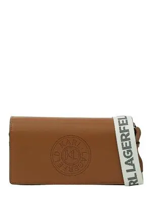Karl Lagerfeld K/circle Mini Crossbody Bag - Dark Tan