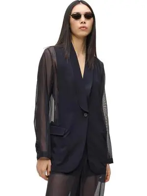 Karl Lagerfeld Organza Blazer - Black
