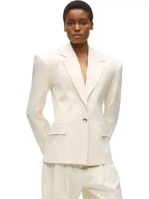 Karl Lagerfeld Structured Viscose Blend Blazer - Pristine