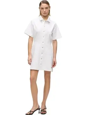 KL JEANS Jeans Shirt Dress - White Denim