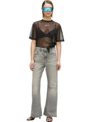 KL JEANS High-rise Gray Flare Jeans - Soft Washed Black