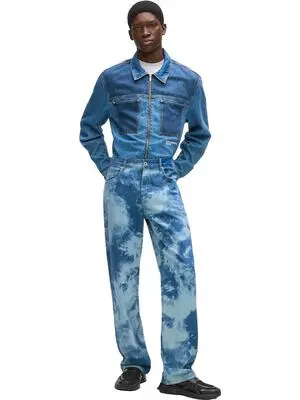 KL JEANS Jeans Bleached Relaxed Fit Denim - White/blue