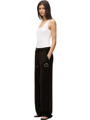 Karl Lagerfeld Rue St-guillaume Wide Leg Sweatpants - Black